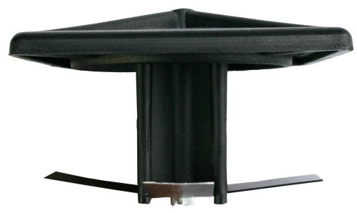 3-1/2" Square Light Pole Top Cap- Black Plastic