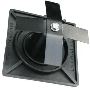 3-1/2" Square Light Pole Top Cap- Black Plastic