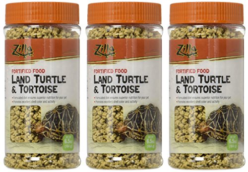 (3 Pack) Zilla Land Turtle And Tortoise Fortified Food, 6.5-Ounce Containers