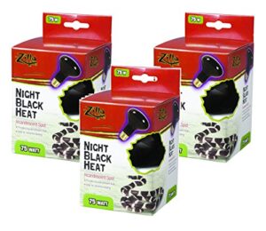 zilla night black incandescent spot heat bulb 75 watt (3 pack)