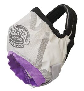 weaver leather livestock cattle fly mask , gray/purple