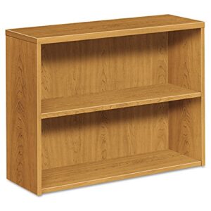 supernon hon 105532cc 10500 series laminate bookcase, two-shelf, 36w x 13-1/8d x 29-5/8h, harvest