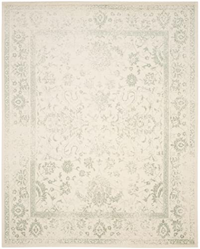 SAFAVIEH Adirondack Collection Area Rug - 8' x 10', Ivory & Sage, Oriental Distressed Design, Non-Shedding & Easy Care, Ideal for High Traffic Areas in Living Room, Bedroom (ADR109V)