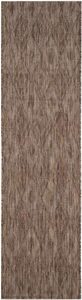 safavieh courtyard collection 2'3' x 8' brown / brown cy8522 indoor/ outdoor patio backyard mudroom runner rug