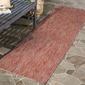 SAFAVIEH Courtyard Collection 2'3' x 8' Brown / Brown CY8522 Indoor/ Outdoor Patio Backyard Mudroom Runner Rug