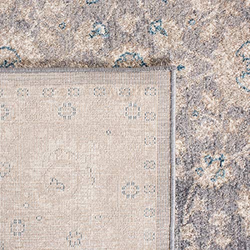 SAFAVIEH Sofia Collection Area Rug - 8' x 10', Light Grey & Beige, Vintage Oriental Distressed Design, Non-Shedding & Easy Care, Ideal for High Traffic Areas in Living Room, Bedroom (SOF330B)