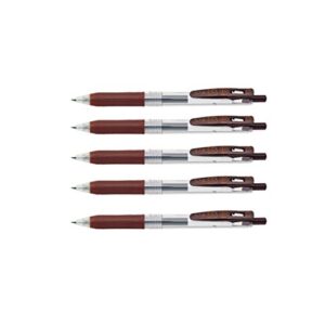 zebra sarasa clip 0.5mm brown ballpoint pen 5 pcs