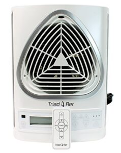 triad aer air purifier system - combination of three innovative technologies, photocatalytic oxidation (pco), needlepoint ionization, and scalable purification