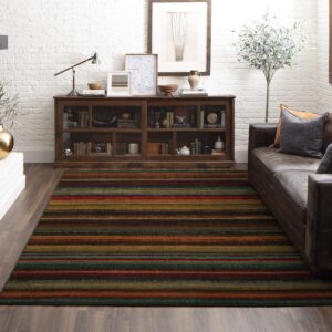 mohawk home new wave boho stripe area rug, 6'x9', multi