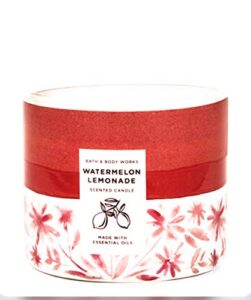 bath and body works 14.5 oz 3 wick candle watermelon lemonade