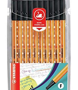 STABILO Point 88 Fineliner, Black, Wallet of 10