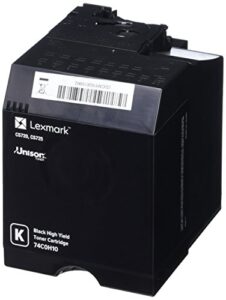 lexmark high yield black toner cartridge, 20000 yield (74c0h10)