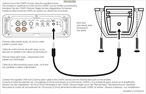 Kicker CXARC Remote Control for KICKER CX-Series Amplifiers