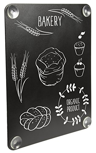 American Metalcraft PFW2736BL Suction Cup Chalkboard, Double-Sided, 16" Dia., 1-1/2" H