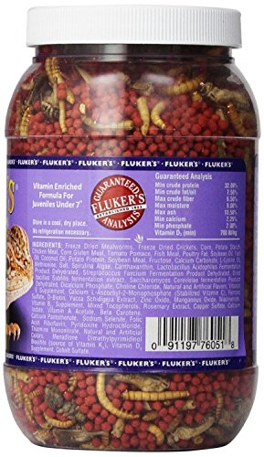 Fluker's Buffet Blend Food for Juvenile Bearded Dragons 4.4 Ounce Jars (4 Pack)