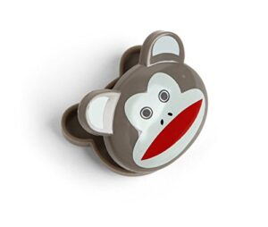 kikkerland sock monkey bag clips, set of 12