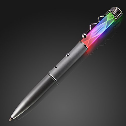 Rainbow LED Light Up Pen with Color Changing Spiral