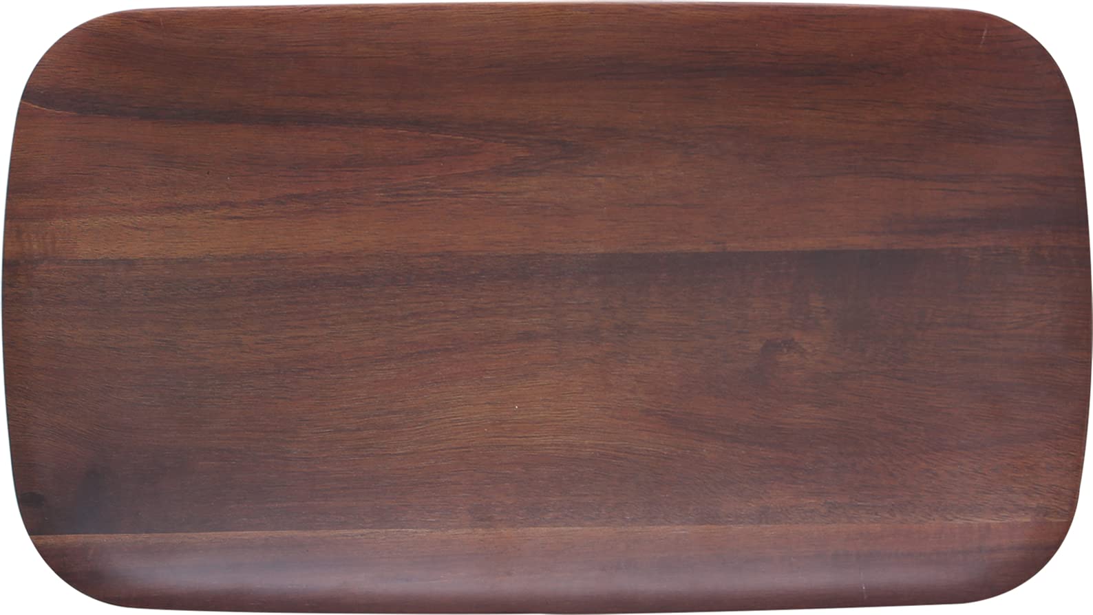 Carlisle FoodService Products Epicure Plastic Rectangle Tray, 13.875" x 7.75", Dark Woodgrain