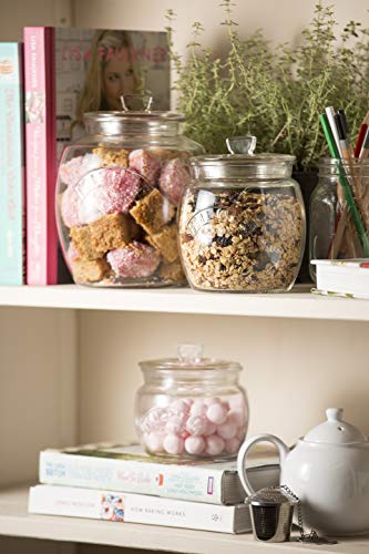 Kilner Glassware Universal Storage Jar Durable Multi-Purpose Glass Container with Airtight Push-top Lid, 28-3/4-Fluid Ounces, 1 EA, Clear