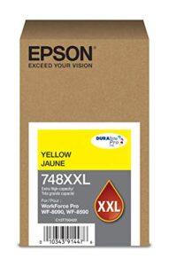 epson t748 durabrite pro -ink high capacity yellow -cartridge (t748xxl420) for select epson workforce printers