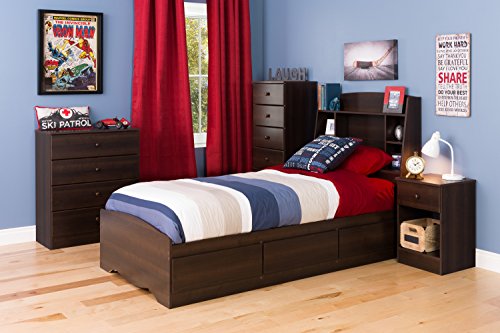 Prepac Astrid Twin Headboard, Espresso