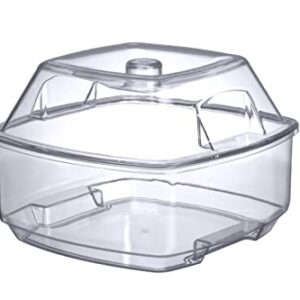 Prodyne Acrylic Flip Salad On Ice Bowl with Lid, 2pc Set, 10", Clear