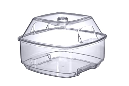 Prodyne Acrylic Flip Salad On Ice Bowl with Lid, 2pc Set, 10", Clear