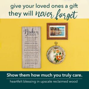 Broken Chain Wood Plaque - Made in the USA - 5.5x12 - Classy Frame Wall Hanging Decoration | We little knew that morning that God was going to call your name | Christian Family Home Decor Saying