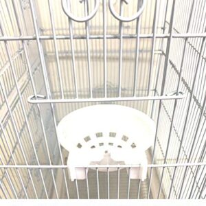 Large Roof Top Canary Parakeet Cockatiel Lovebird Finch Roof Top Bird Cage with Stand -18"x14"x62" *White*