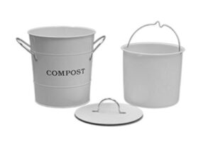 exaco trading company 2 in 1 kitchen bucket,white, 1 gallon