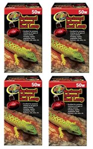 zoo med nocturnal infrared incandescent heat lamps 50 watts (4 pack)