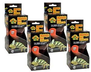 zoo med nightlight red reptile bulb 100 watts (4 pack)