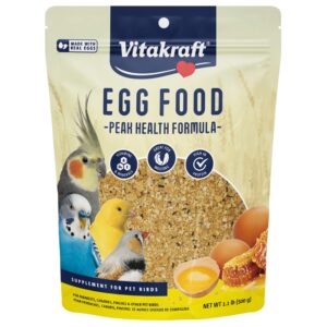 vitakraft vitasmart egg food for birds - daily supplement for parrots, parakeets, cockatiels, and canaries - bird calcium supplement 1.1 pound (pack of 1)