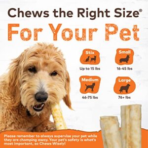 EARTH ANIMAL No Hide Medium Chicken Flavored Natural Rawhide Free Dog Chews Long Lasting Dog Chew Sticks | Dog Treats for Large Dogs | Great Dog Chews for Aggressive Chewers