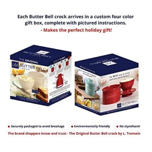 Butter Bell - The Original Butter Bell crock by L Tremain, a Countertop French Ceramic Butter Dish Keeper for Spreadable Butter, Café Matte Collection, Aqua