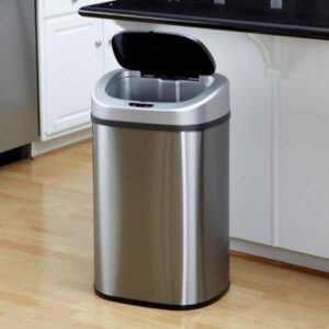 nine stars dzt-80-4 touchless stainless steel 21.1 gallon trash can