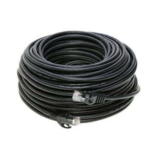 cables direct online 100ft black cat5e ethernet network patch cable internet wire for modem, router, pc, tv, consoles