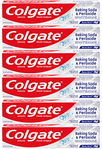 Colgate Baking Soda and Peroxide Whitening Toothpaste - 8 ounce (6 Pack)