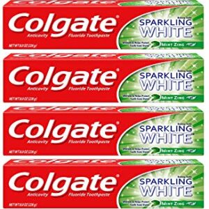 Colgate Sparkling White Whitening Toothpaste, Mint - 8 ounce (6 Pack)