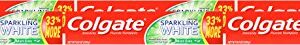 Colgate Sparkling White Whitening Toothpaste, Mint - 8 ounce (6 Pack)