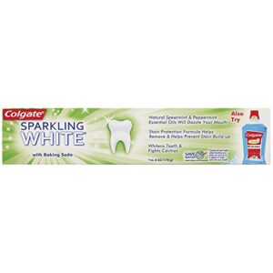 Colgate Sparkling White Whitening Toothpaste, Mint - 8 ounce (6 Pack)