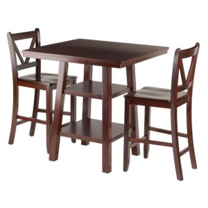 winsome orlando dining, v back, walnut