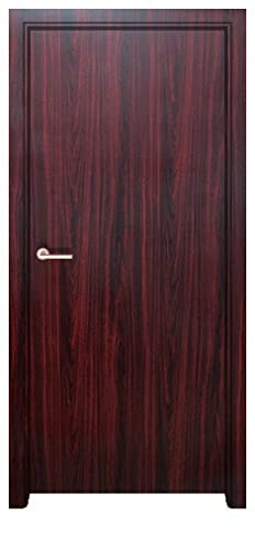 VVIVID Dark Wood Grain Faux Finish Textured Red Vinyl Wrap 12 Inches x 48 Inches Roll Sheet Film for Home Office Furniture DIY No Mess Easy to Install Air-Release Adhesive