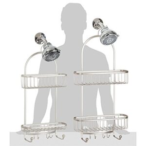 InterDesign York Extra Large Shower Caddy - Bathroom Storage Shelves for Shampoo, Conditioner and Soap, Satin