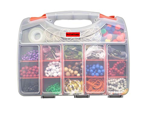 Deluxe Double Sided Storage Organizer Carrying Case with 36 Compartments - Used as a Tacklebox/Tool box/Craft Sorter. Holds Fasteners/Screws/Fishing/Tackle/Tools/Crafts/Beads/Electronics/Components