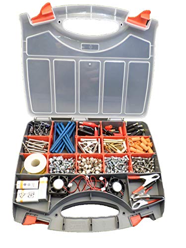 Deluxe Double Sided Storage Organizer Carrying Case with 36 Compartments - Used as a Tacklebox/Tool box/Craft Sorter. Holds Fasteners/Screws/Fishing/Tackle/Tools/Crafts/Beads/Electronics/Components