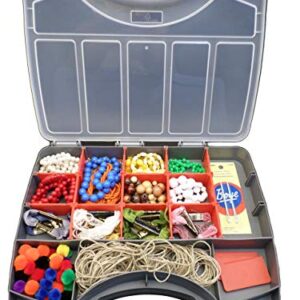 Deluxe Double Sided Storage Organizer Carrying Case with 36 Compartments - Used as a Tacklebox/Tool box/Craft Sorter. Holds Fasteners/Screws/Fishing/Tackle/Tools/Crafts/Beads/Electronics/Components