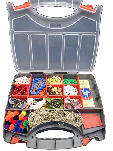 Deluxe Double Sided Storage Organizer Carrying Case with 36 Compartments - Used as a Tacklebox/Tool box/Craft Sorter. Holds Fasteners/Screws/Fishing/Tackle/Tools/Crafts/Beads/Electronics/Components