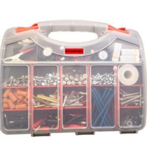 Deluxe Double Sided Storage Organizer Carrying Case with 36 Compartments - Used as a Tacklebox/Tool box/Craft Sorter. Holds Fasteners/Screws/Fishing/Tackle/Tools/Crafts/Beads/Electronics/Components