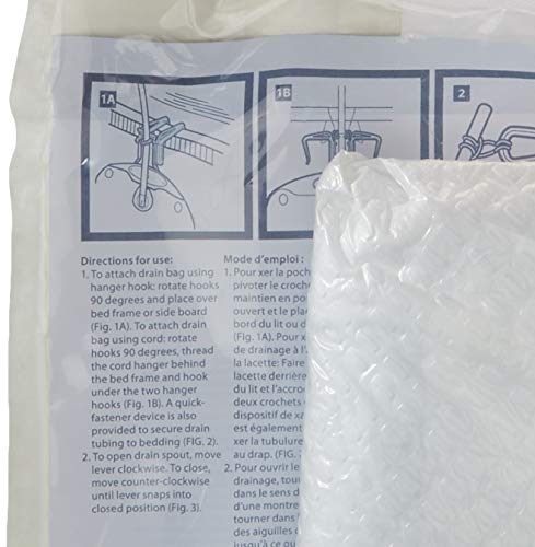 Covidien 6206 Dover Urine Drainage Bag with Needle Sampling, Anti-Reflux Chamber Drain Port Poly Bag, 2000 mL Capacity (Pack of 20)